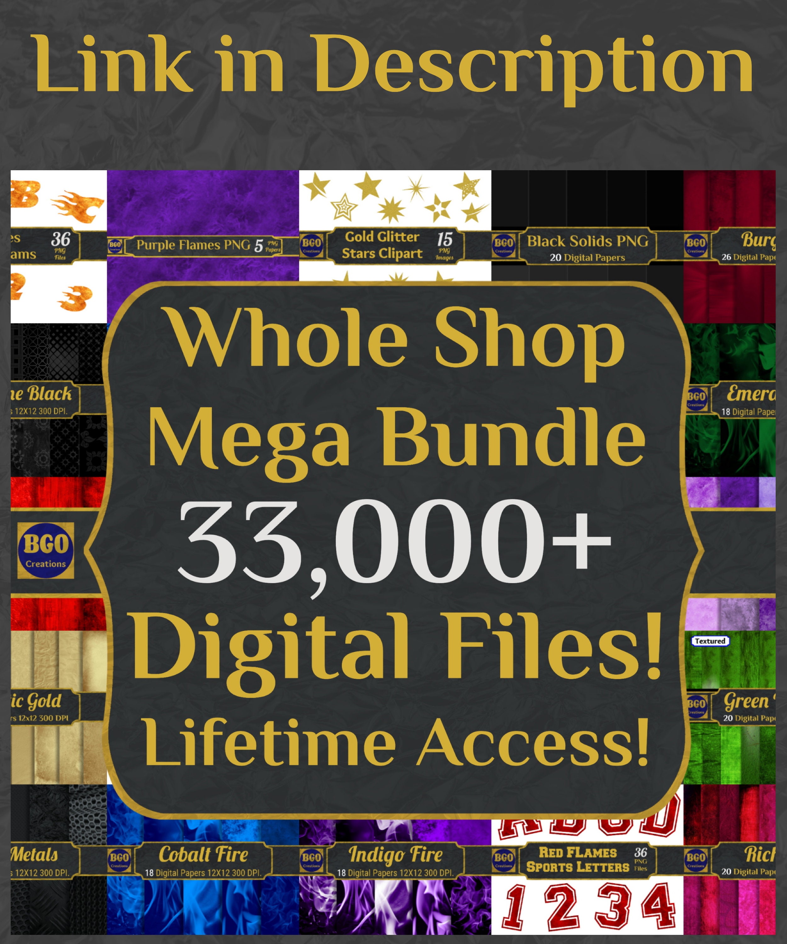 Scarlet Foil Borders, 16 Red & Gold Foil Borders, PNG Wave Borders ...