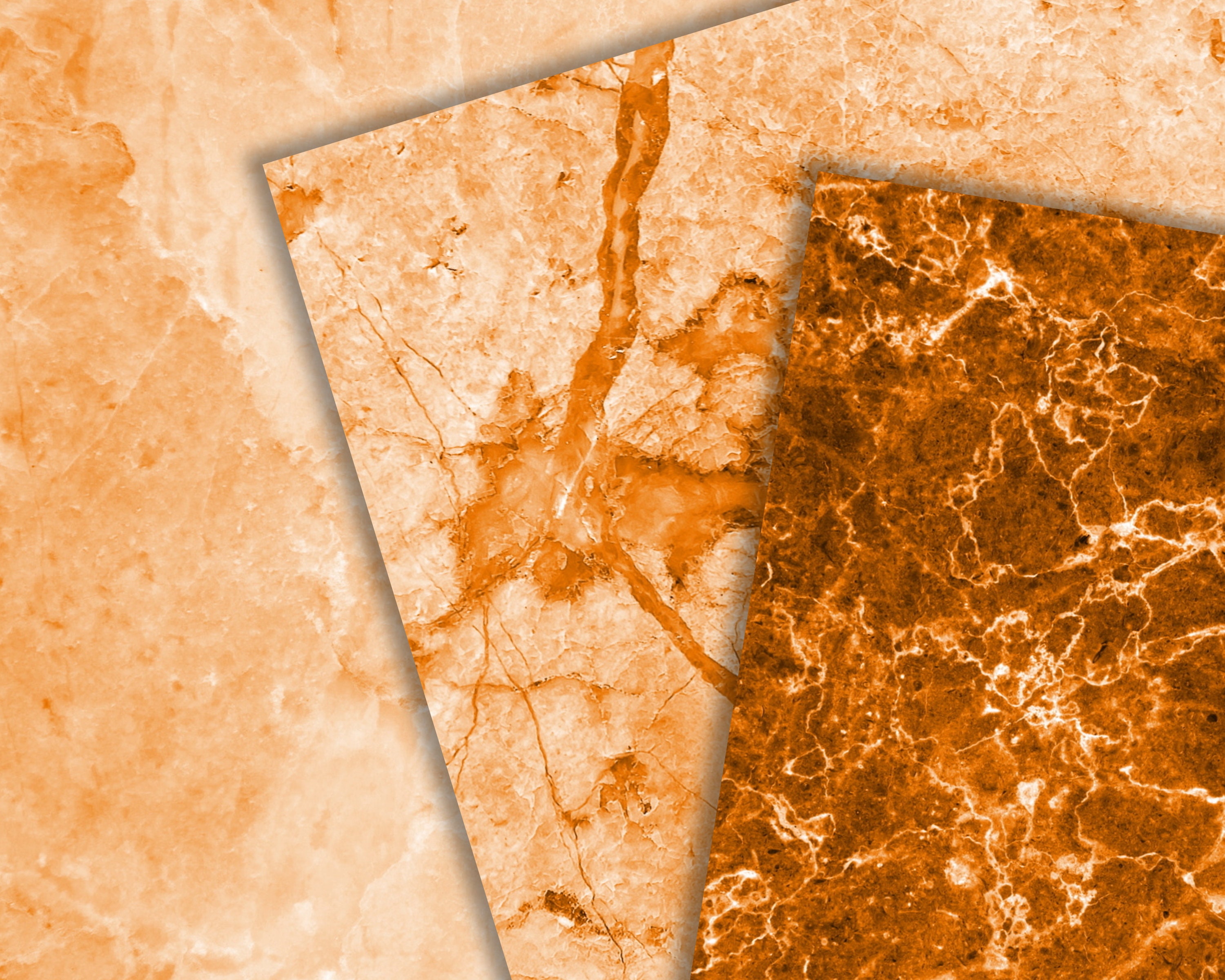 Amber Marble Digital Paper Pack, 16 Scrapbooking Papers, Orange Marble ...
