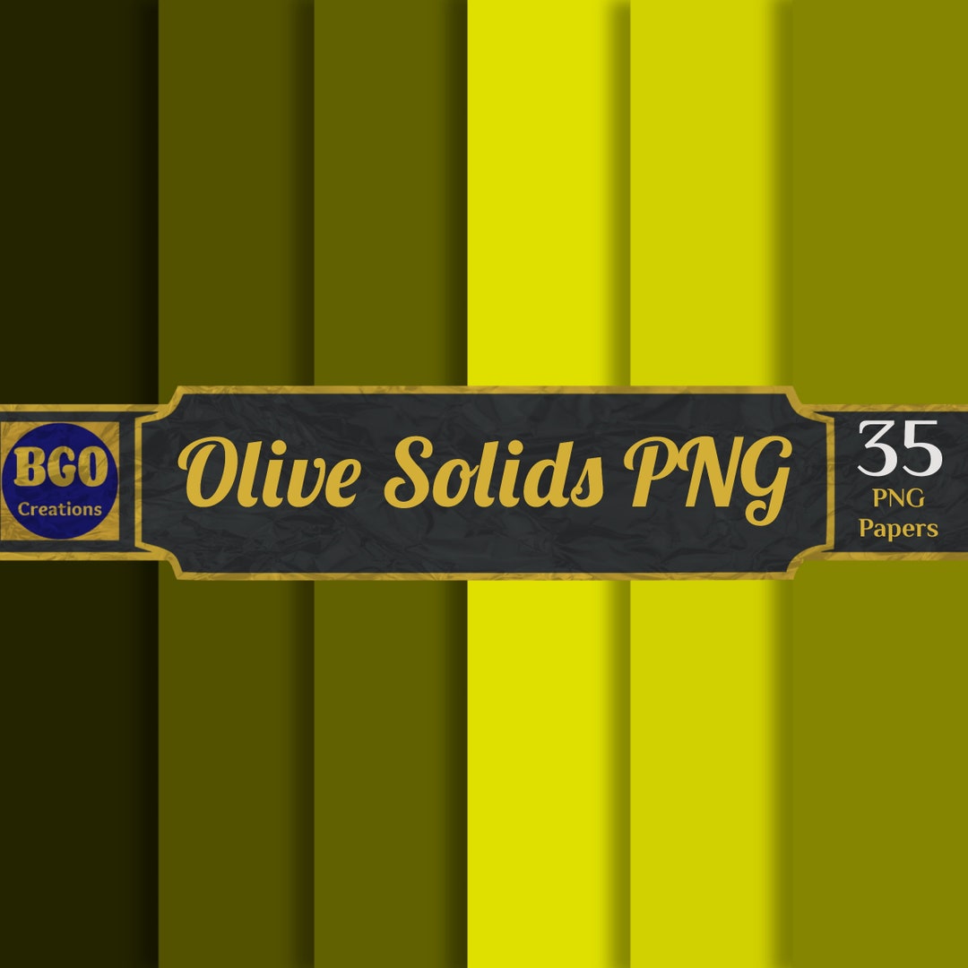 35 Olive Solids PNG Digital Paper Pack, PNG Sublimation Background Plain Seamless Solid Papers ...