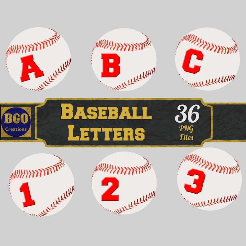 Letras de béisbol, Letras PNG de béisbol, Monogramas del alfabeto de ...