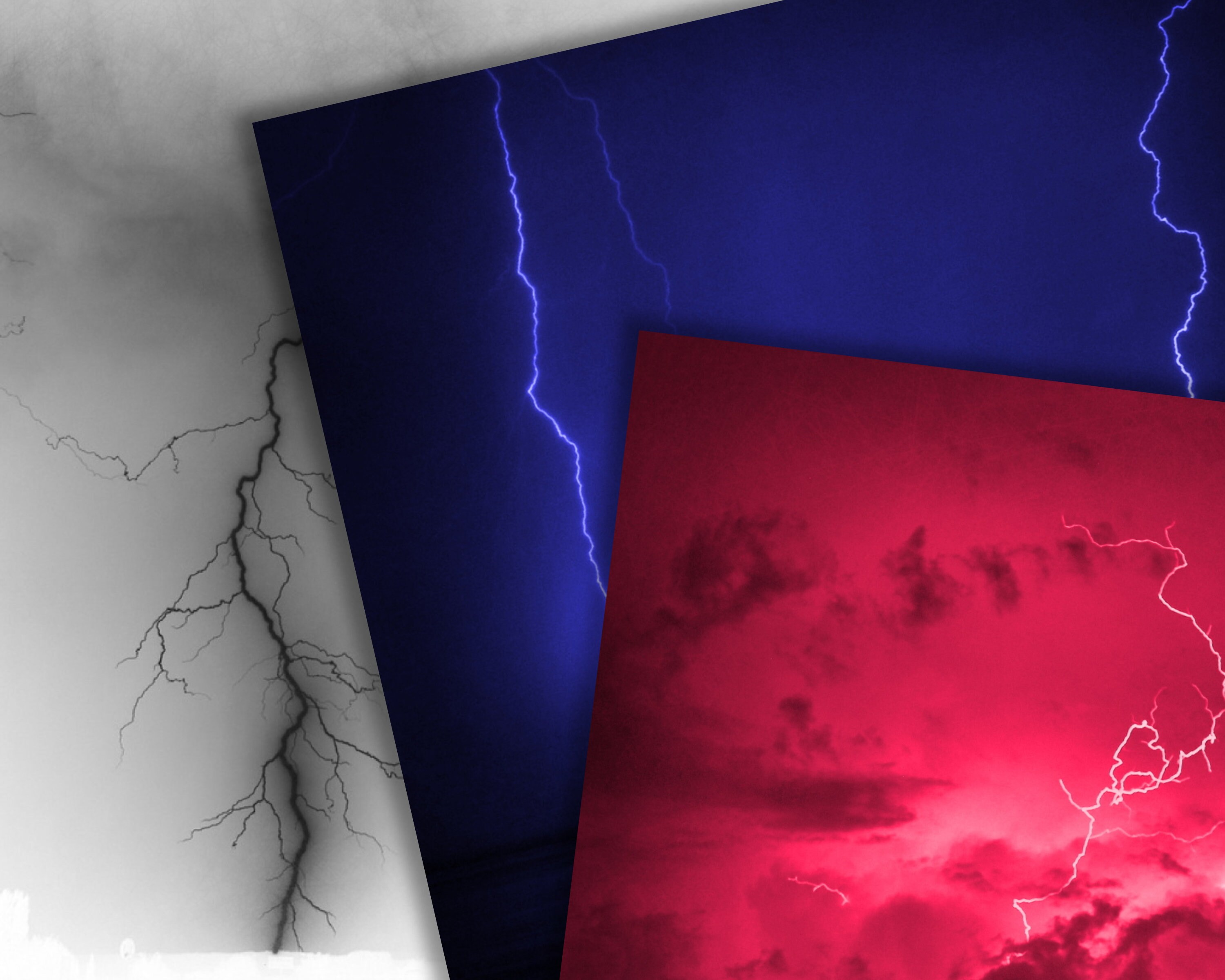 Lightning Digital Paper Bundle, 196 Scrapbooking Papers, Stormy ...