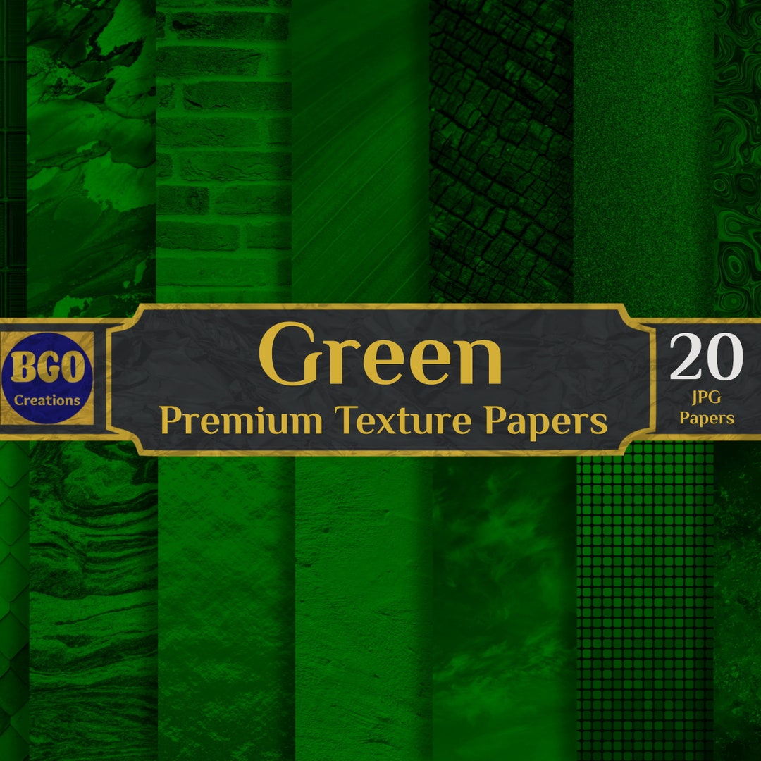 Distressed Green Digital Paper Pack, 20 Various Textures Vintage ...