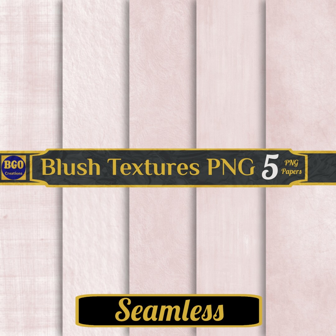 Seamless Distressed Blush Textures PNG Digital Paper Pack, 5 PNG ...