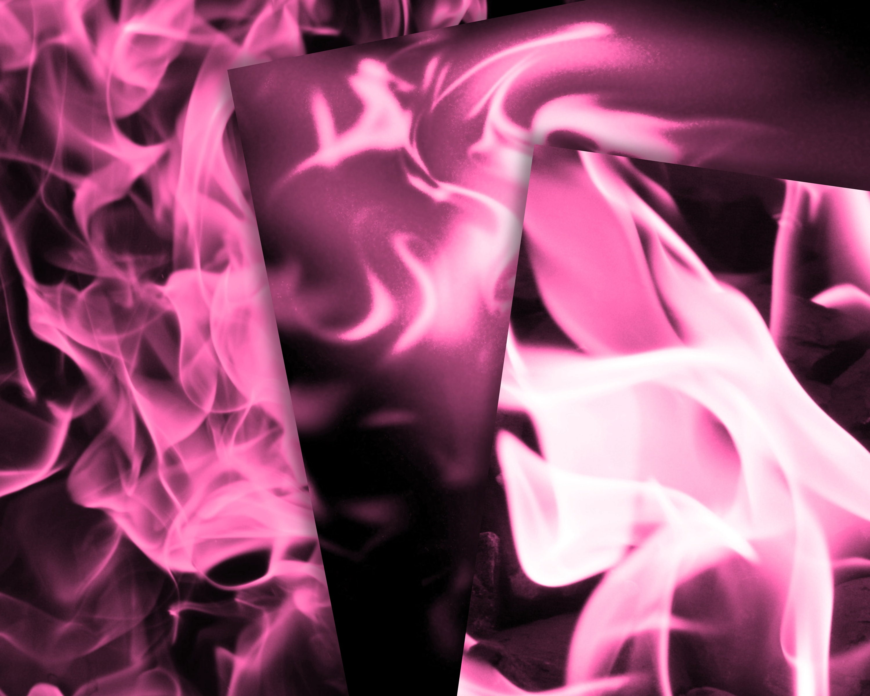 Pink Fire Digital Paper Pack, 18 Textured Scrapbooking Pink Flames ...