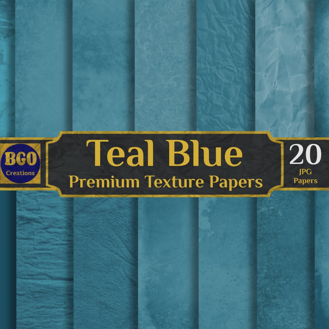 Distressed Teal Digital Paper Pack, 20 Teal Blue Textures Vintage ...