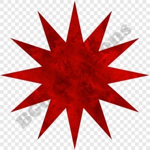 Red Fire Stars PNG Bundle, 15 Fiery Red Star Images, Printable Flame ...