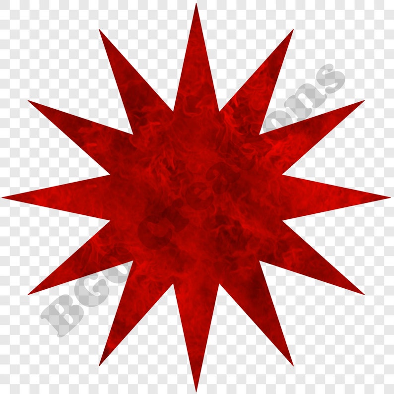 Red Fire Stars PNG Bundle, 15 Fiery Red Star Images, Printable Flame ...