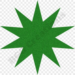 Green Glitter Stars PNG Bundle, 15 Star Images, Printable Stars Clipart ...