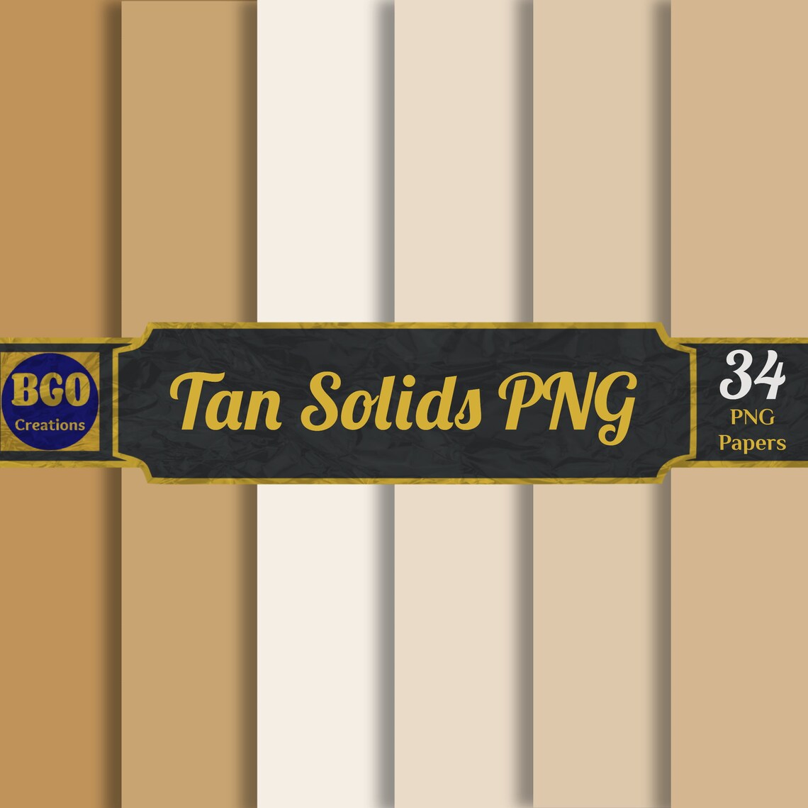 34 Tan Solids PNG Digital Paper Pack, PNG Sublimation Background Plain ...