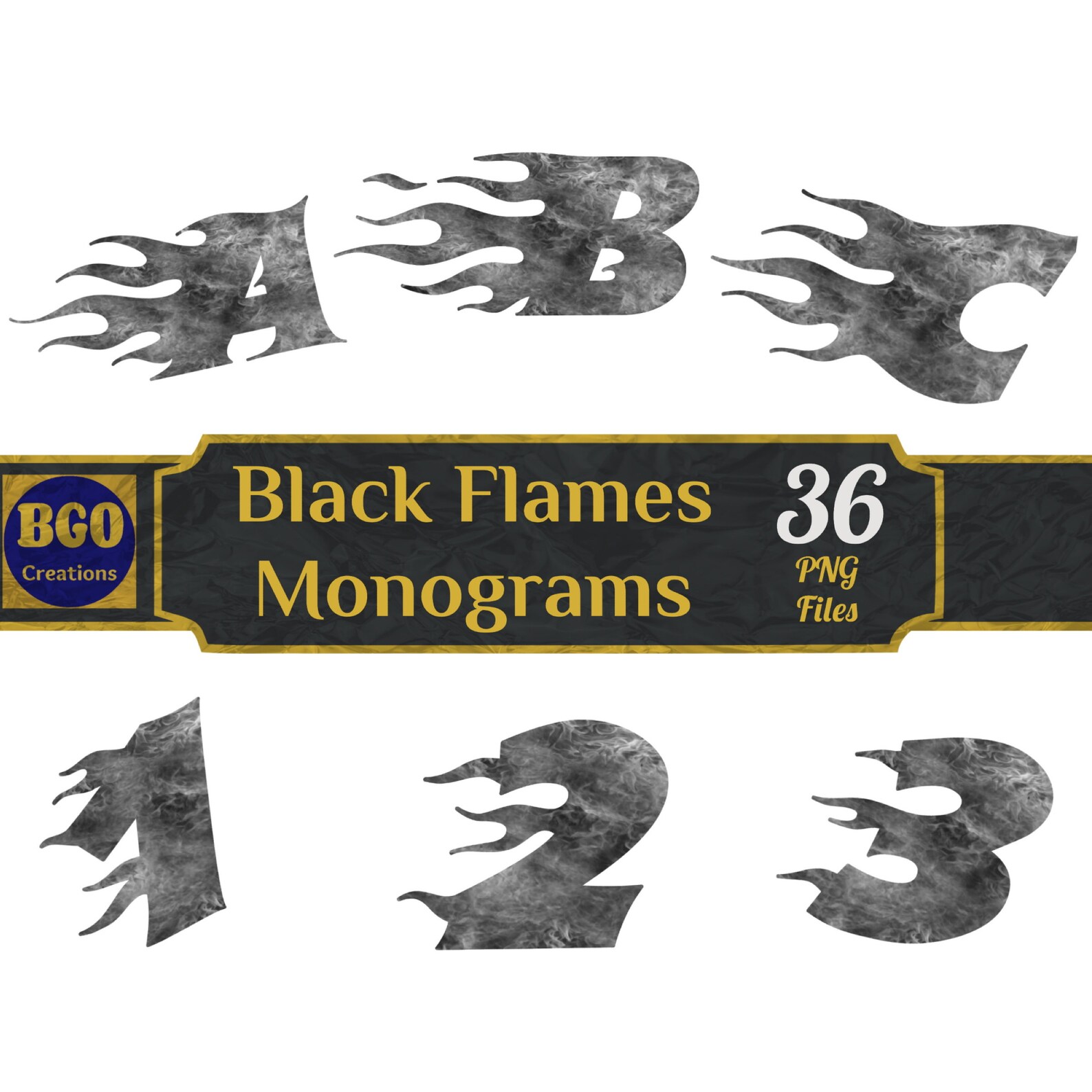 Black Flame Letters, Flame PNG Letters, Flame Monogram, Flames Alphabet ...