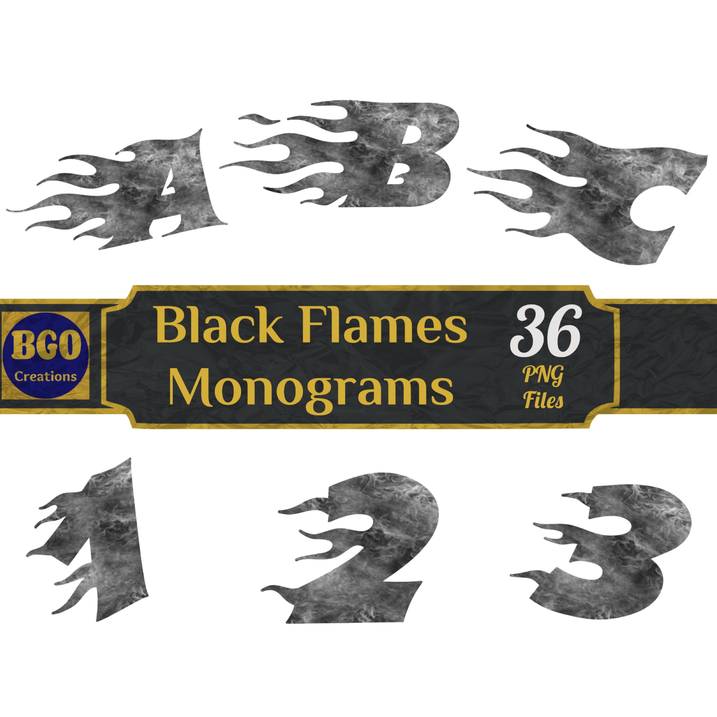 Black Flame Letters, Flame PNG Letters, Flame Monogram, Flames Alphabet ...