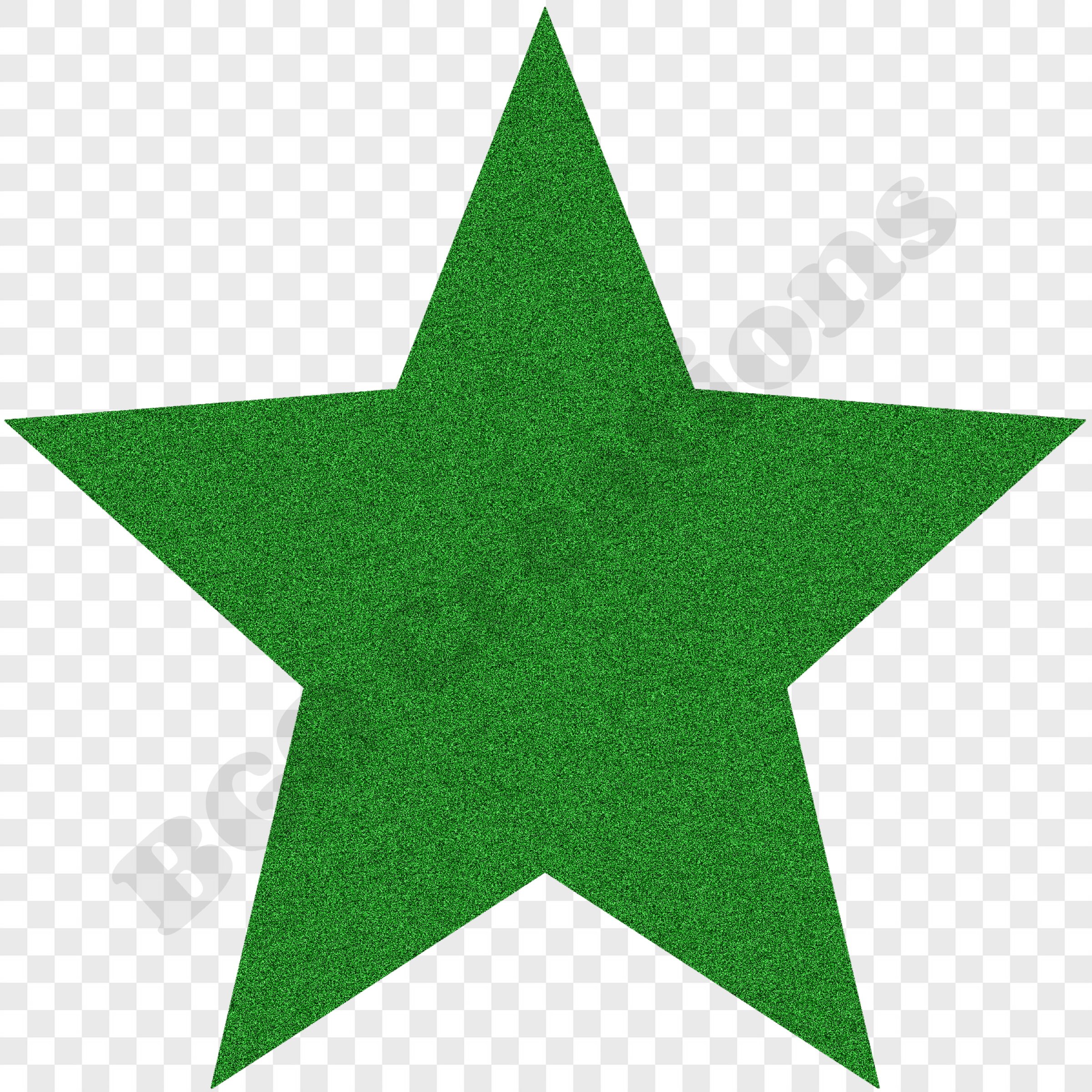 Green Glitter Stars PNG Bundle, 15 Star Images, Printable Stars Clipart ...