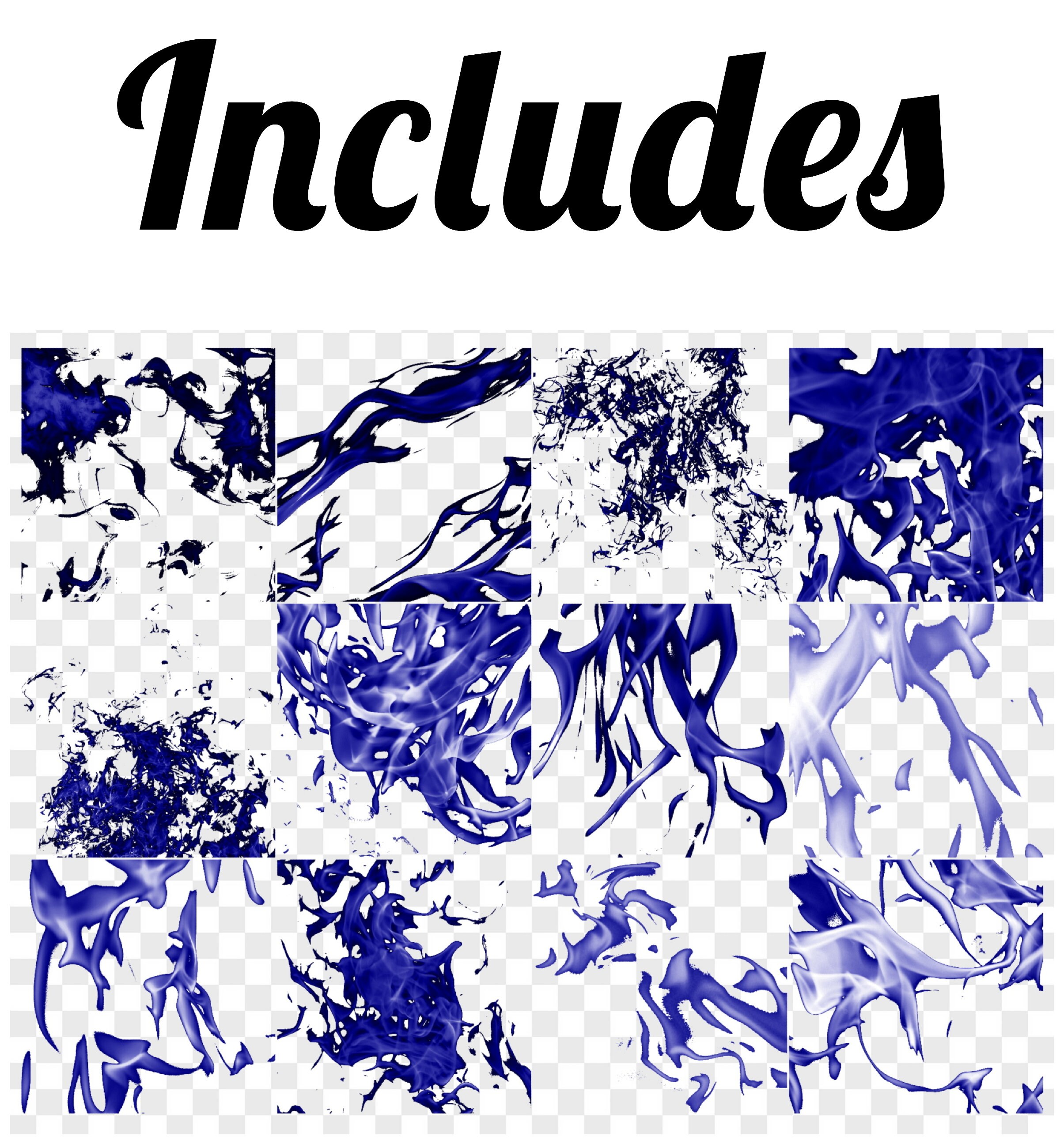 Blue Flames PNG Clipart, 12 Fire Photography Overlays, Fire Sparks ...