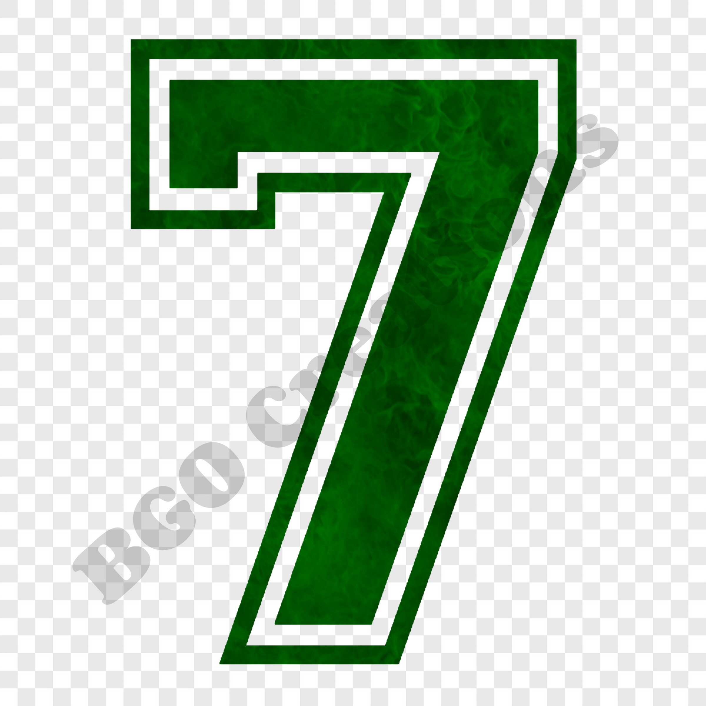 Green Flames Varsity Sports Alphabet, 26 PNG Letters & 10 Numbers ...