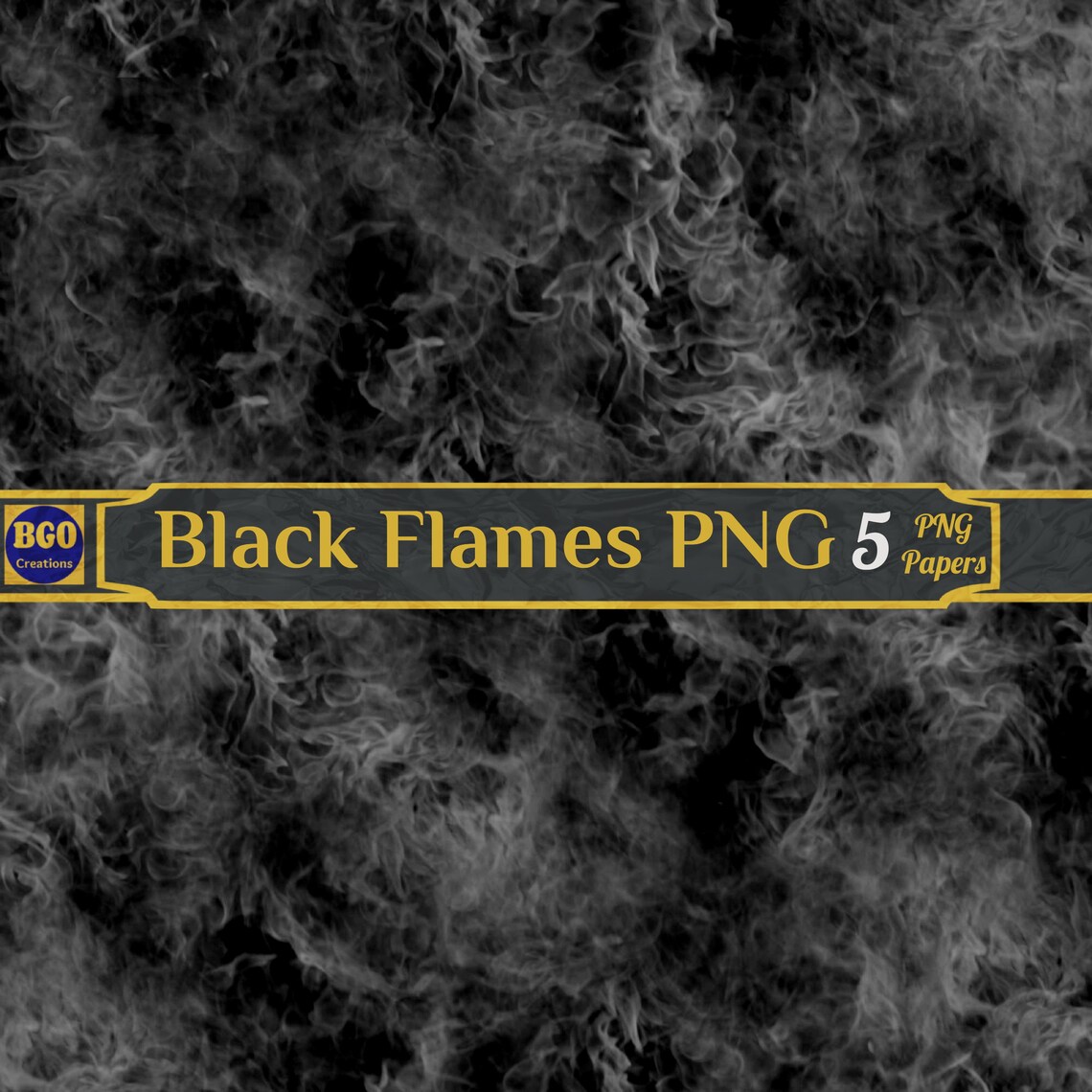 Black Flames PNG Digital Paper Pack, 5 Photography Smoke Background Texture Papers, PNG ...
