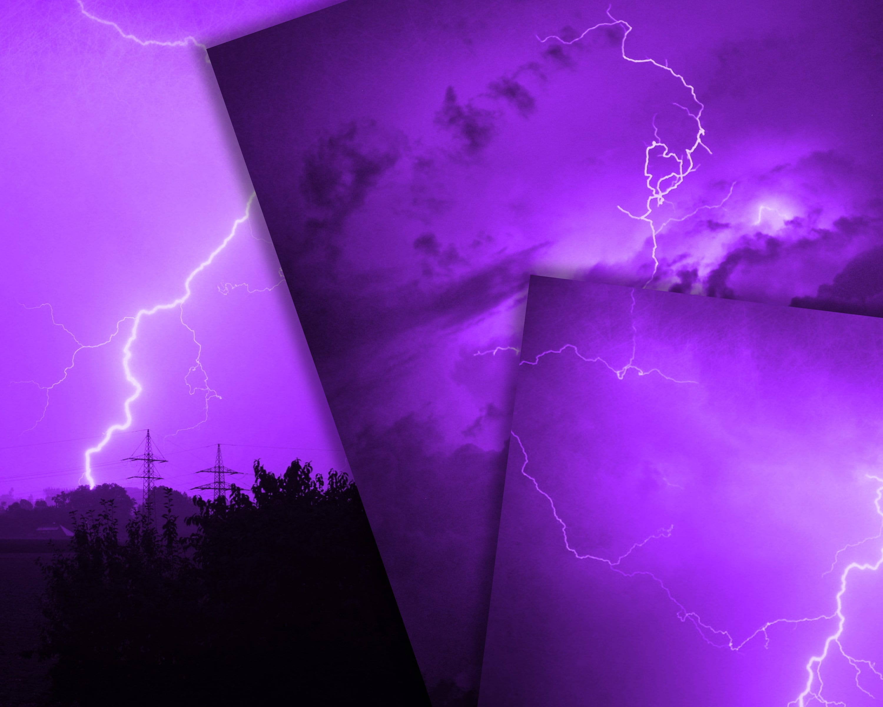 Indigo Lightning Digital Paper Pack, 14 Textured Scrapbooking Papers ...