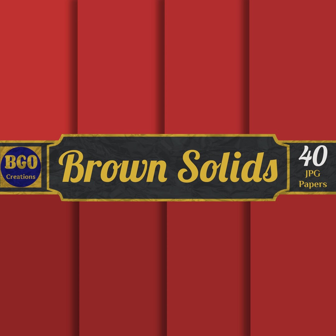 Brown Digital Paper Pack, 40 Shades of Brown Plain Solid Colors ...