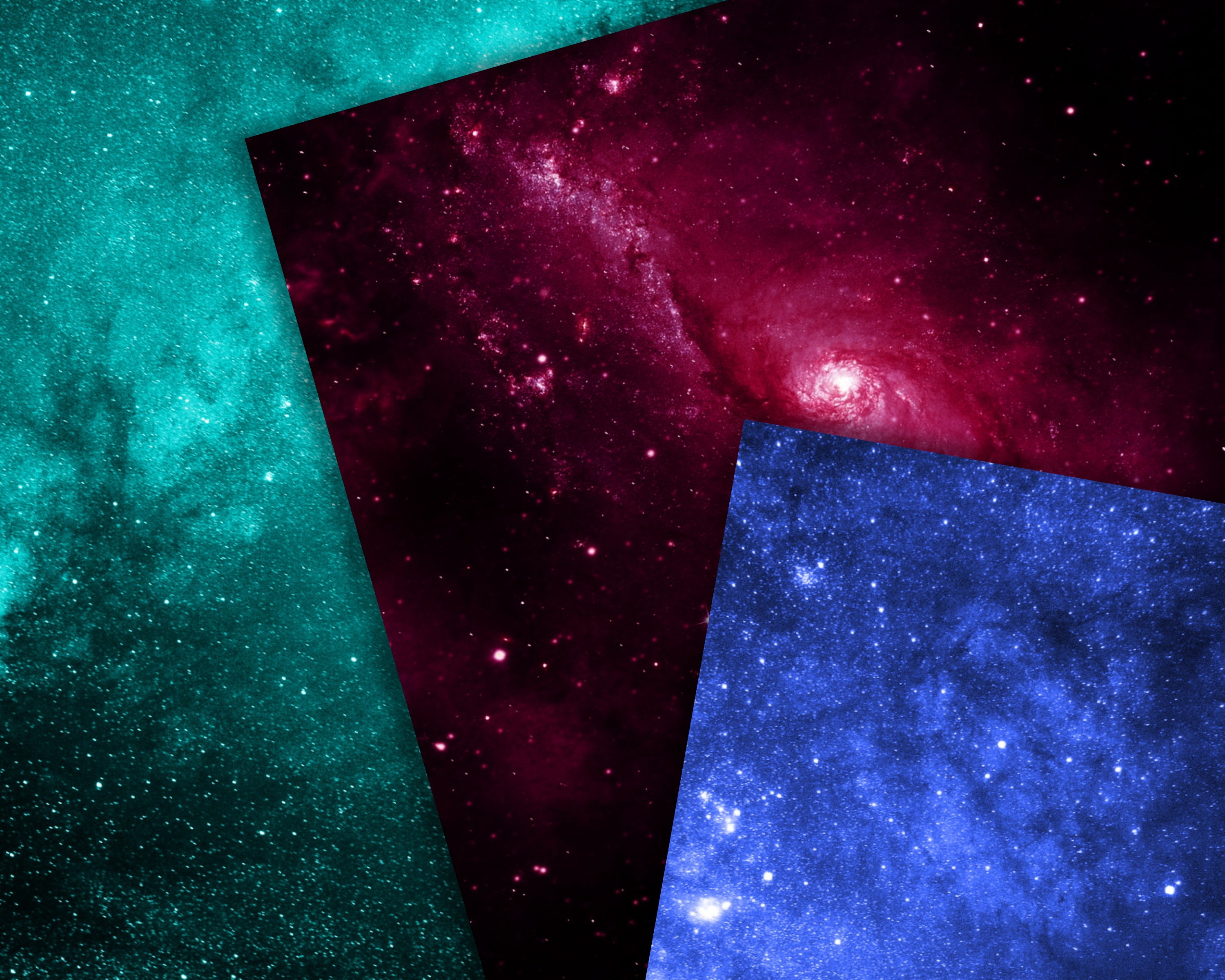 Galaxies Digital Paper Bundle, 196 Galaxy Textures Papers, Starry Night Sky Sublimation ...