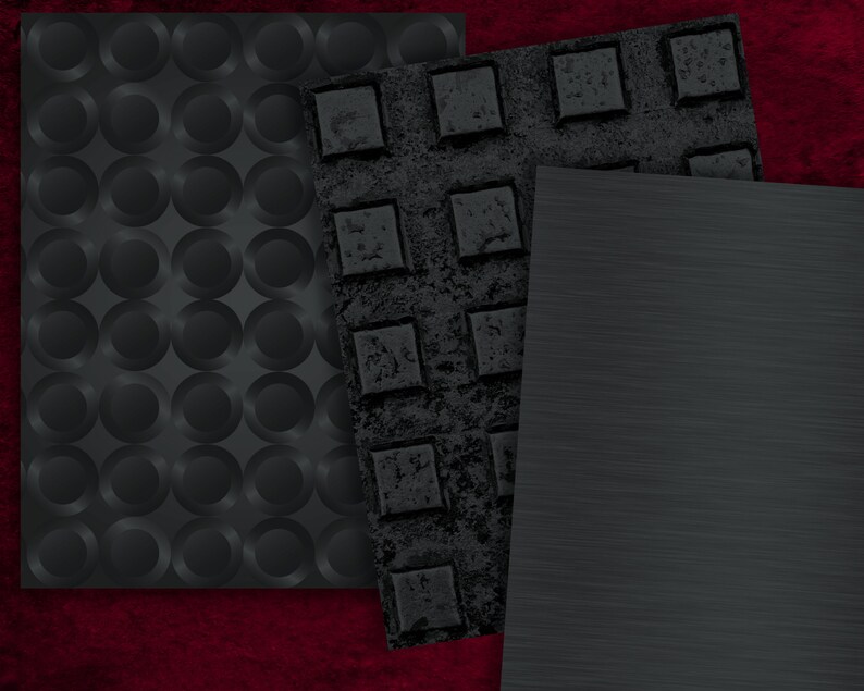 Onyx Metals Printable Junk Journal Pages, Metal Junk Journal Kit, Black ...