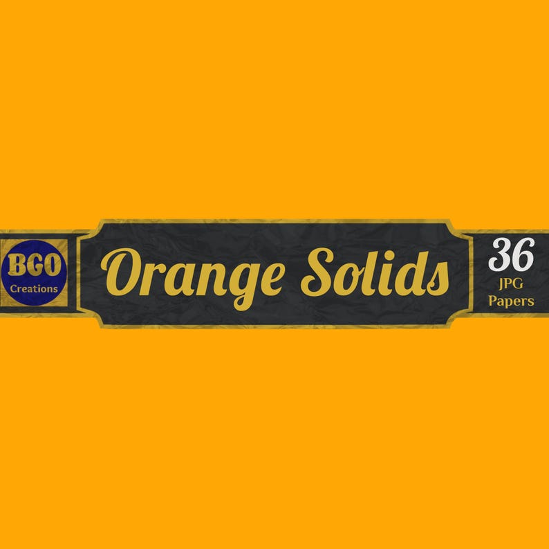Orange Digital Paper Pack, 36 Shades of Orange Plain Solid Colors ...