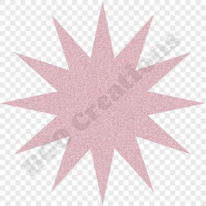 Pink Glitter Stars PNG Bundle, 15 Star Images, Printable Stars Clipart ...