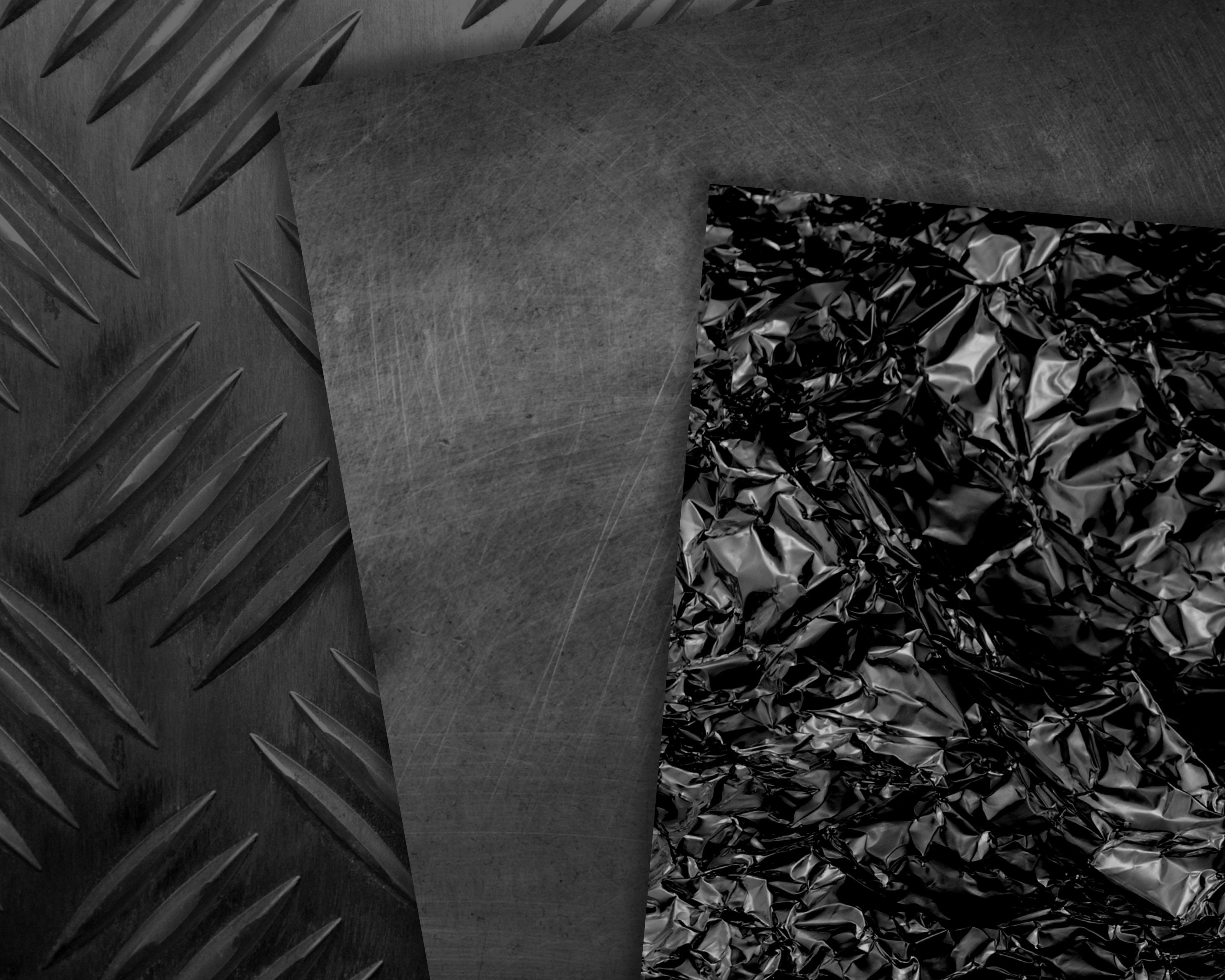 Black Metals PNG Digital Paper Pack, 5 Metallic Texture Papers, Black ...