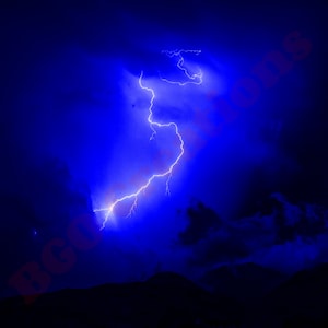 Blue Lightning Digital Paper Pack, 5 PNG Photography Background Texture ...