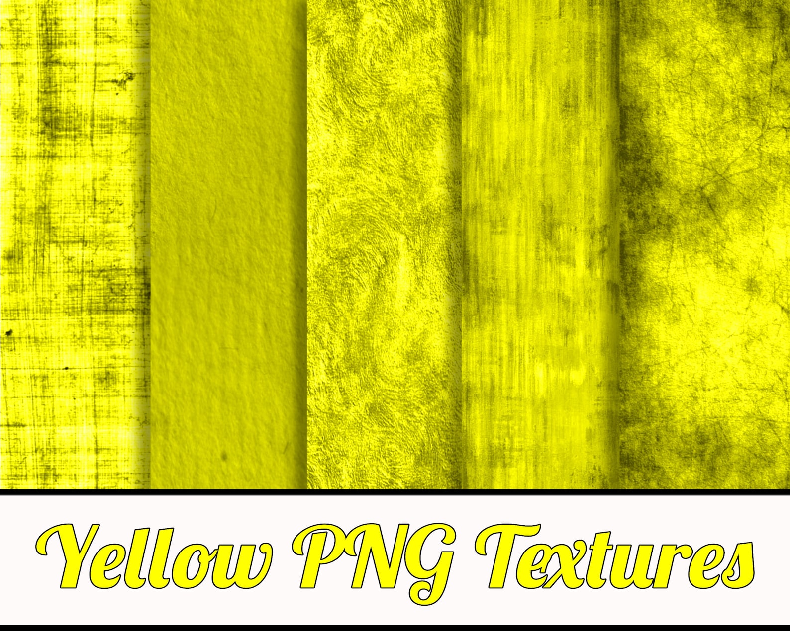 Seamless Distressed Yellow Textures PNG Digital Paper Pack 5 - Etsy