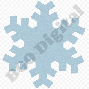 Blue Glitter Snowflake PNG Bundle, 7 Snowflake Images, Printable ...