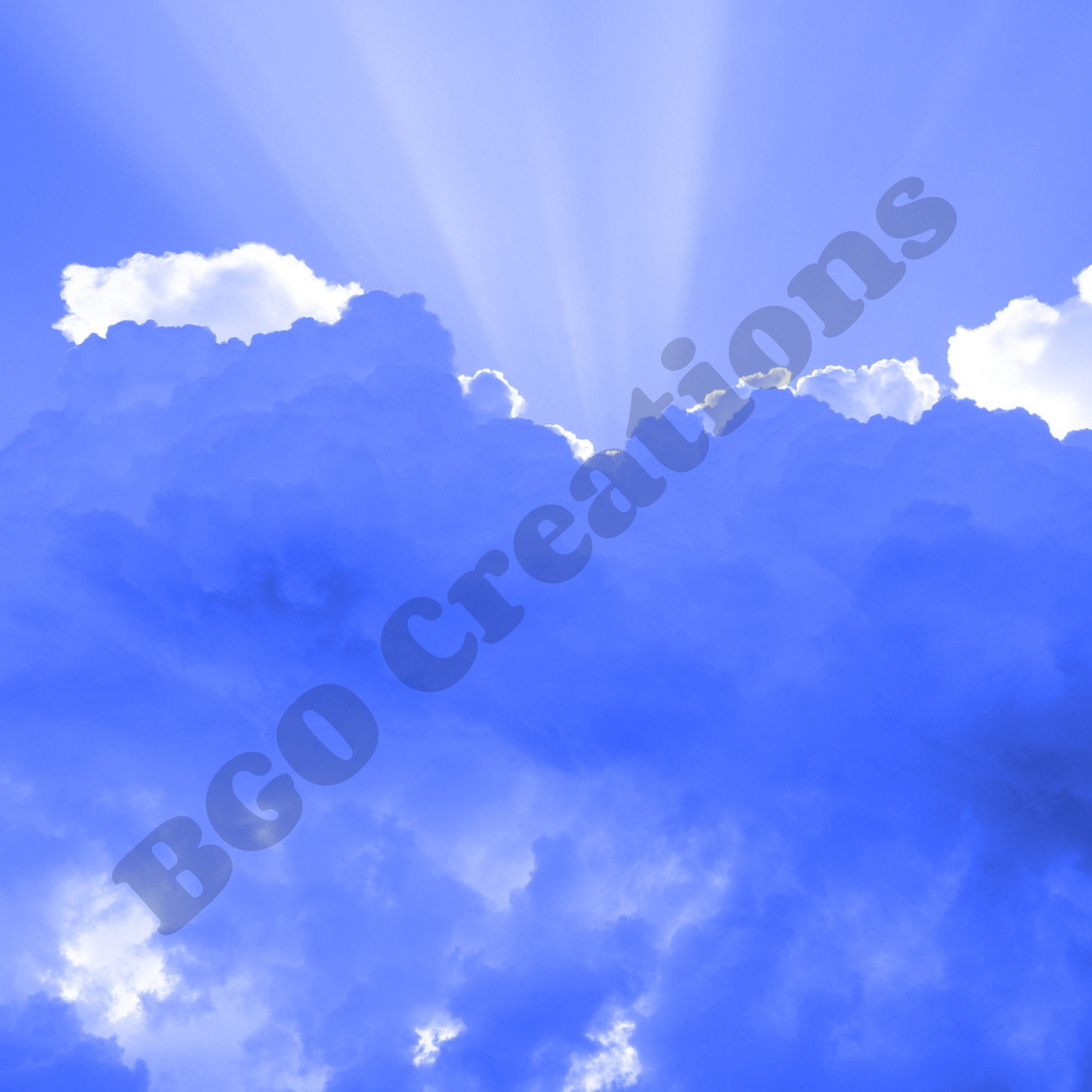 Blue Clouds Digital Paper Pack, 14 Scrapbooking Papers, Cloud Textures ...