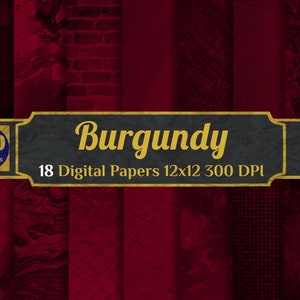 Distressed Burgundy Digital Paper Pack 18 Burgundy Textures - Etsy
