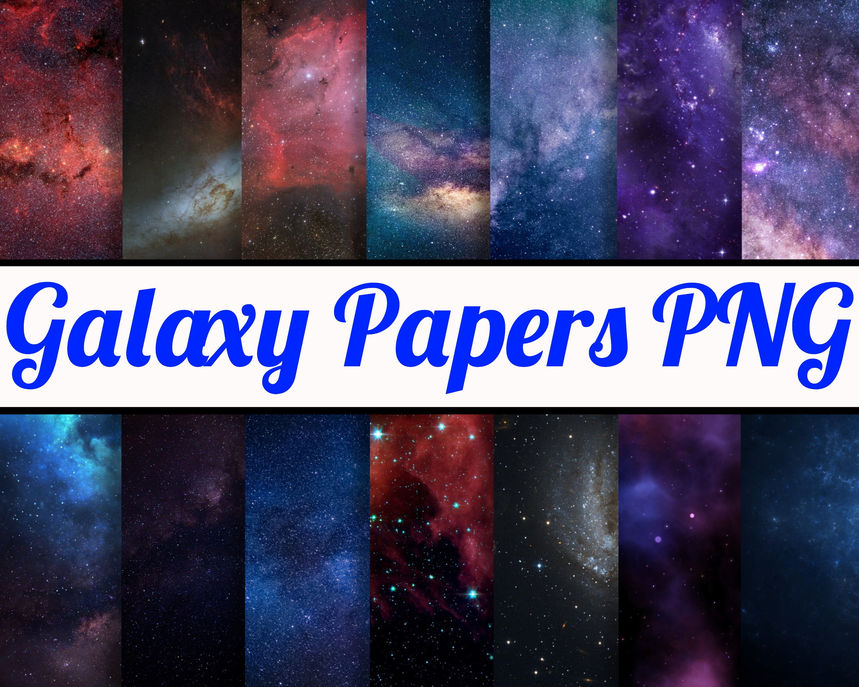 14 Galaxy Digital Papers Pack PNG Scrapbooking Paper - Etsy