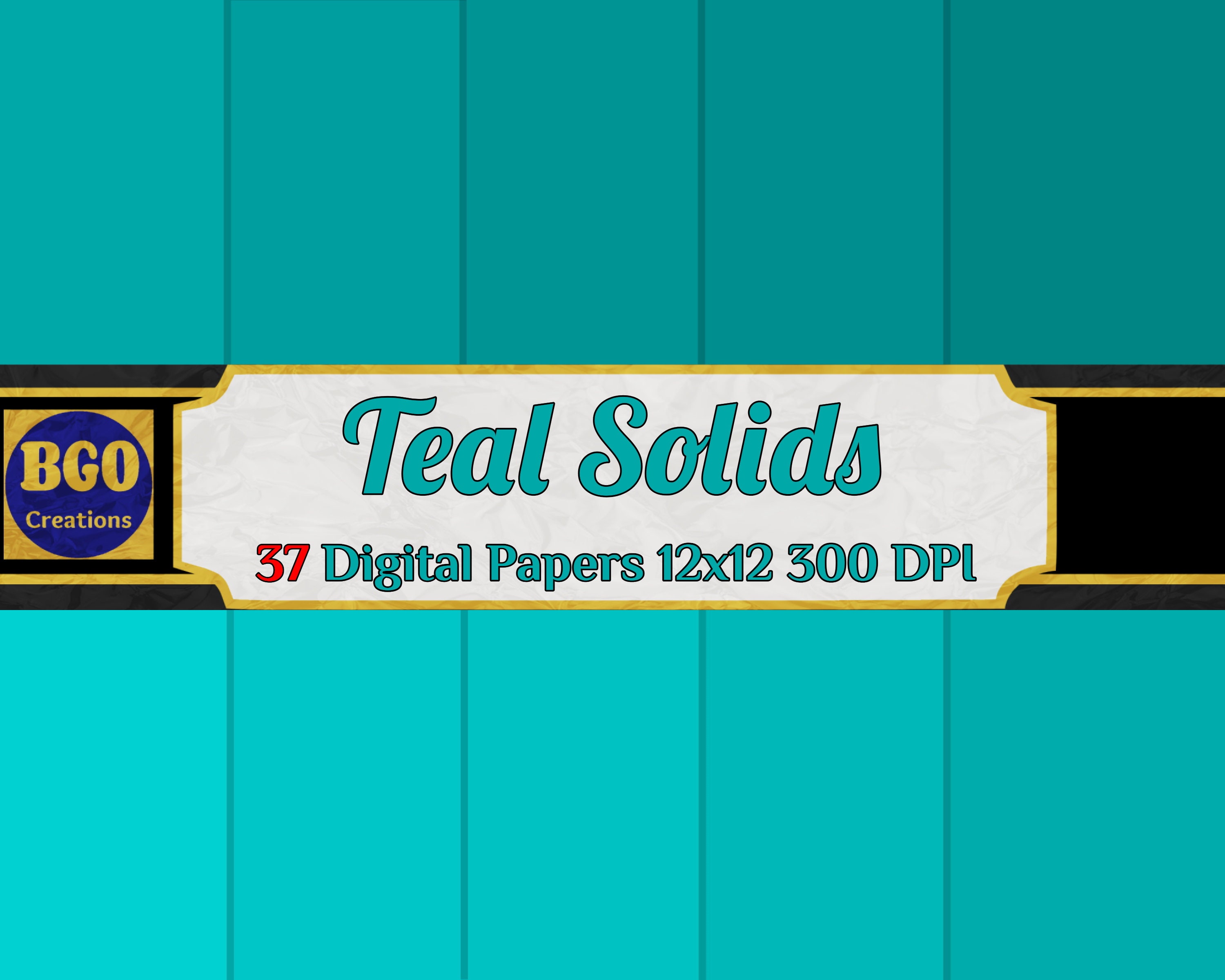 Teal Digital Paper Pack 37 Shades of Teal Plain Solid Colors - Etsy
