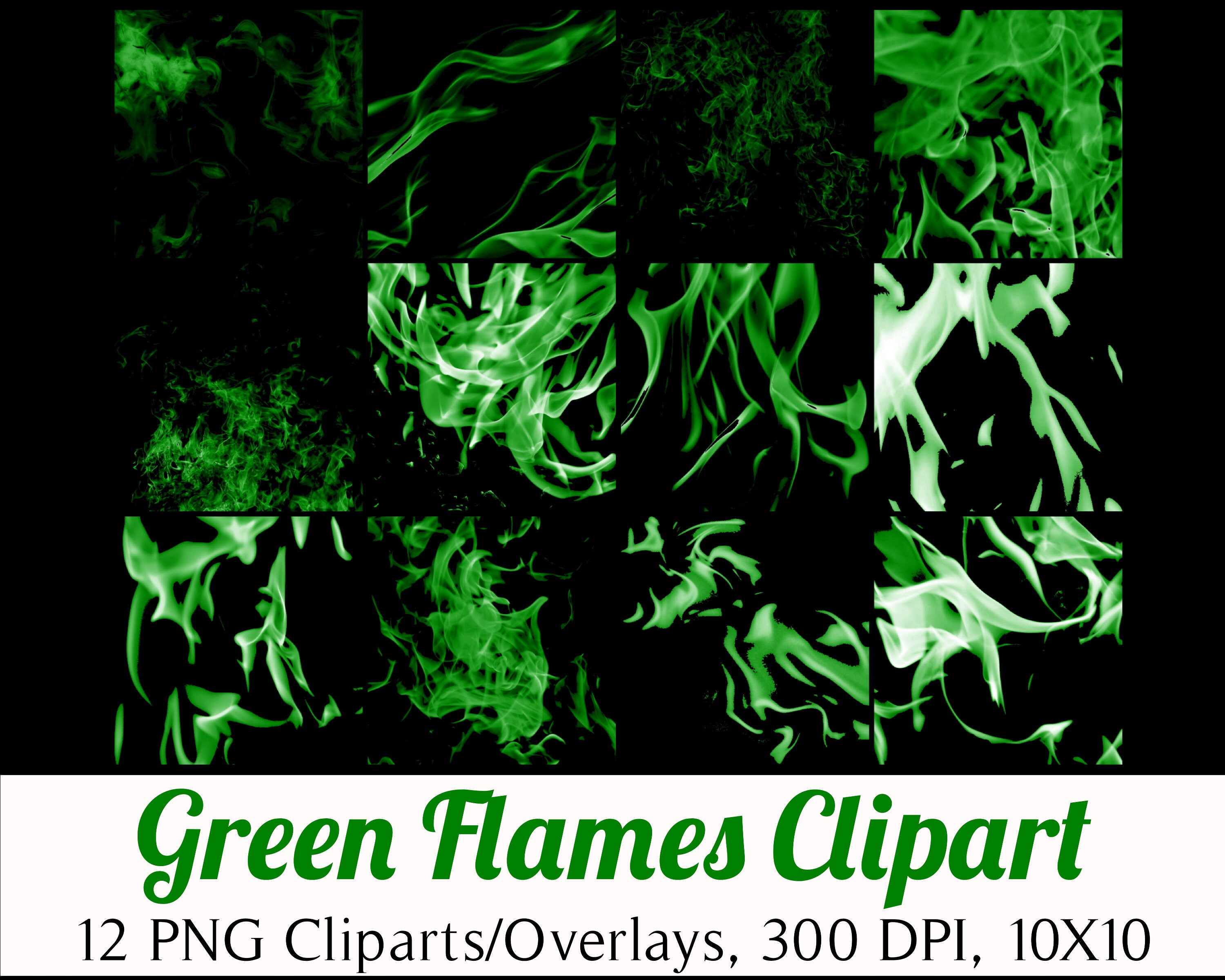 Green Flame Clipart
