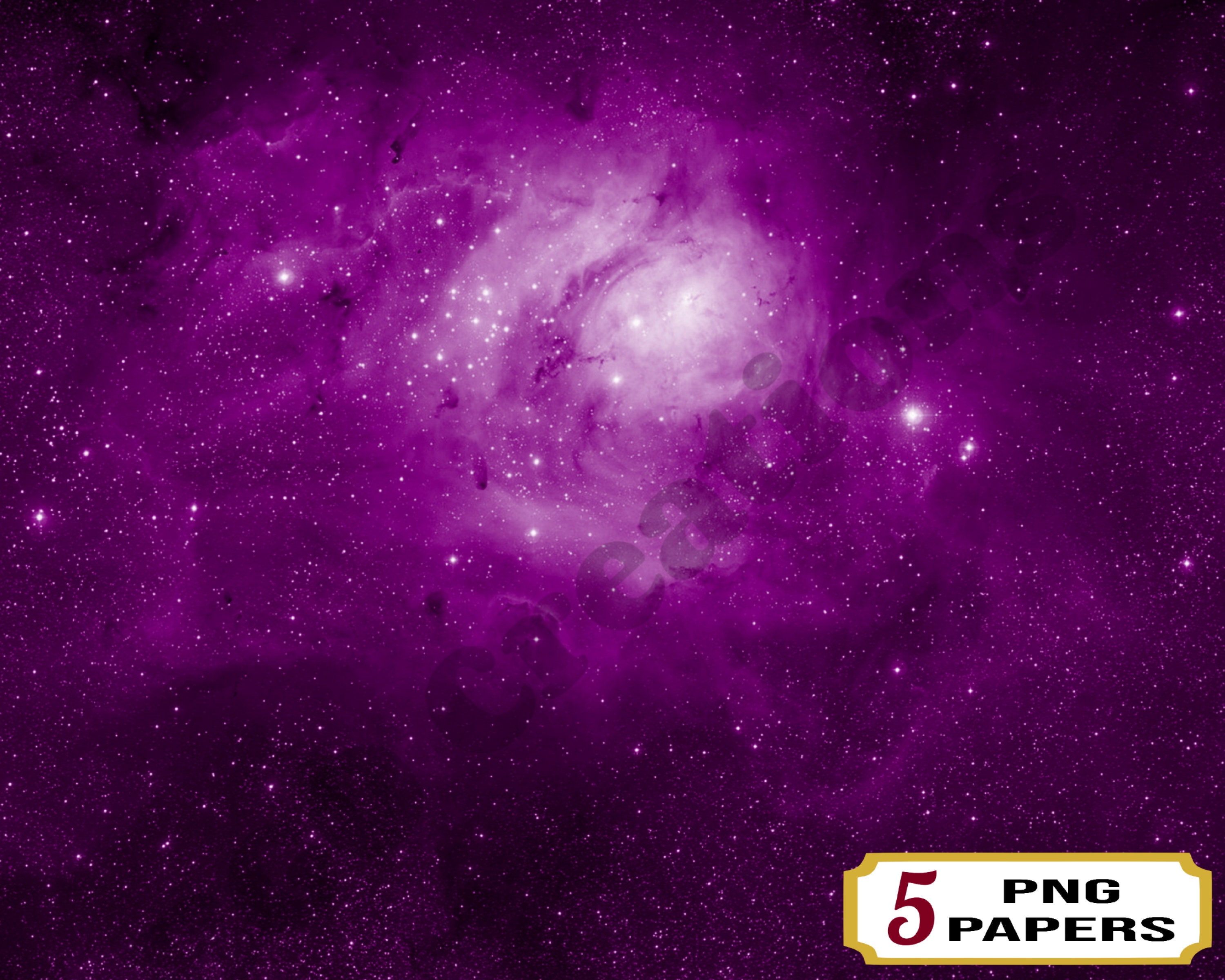 Purple Galaxy PNG Digital Paper 5 Universe Texture Papers - Etsy