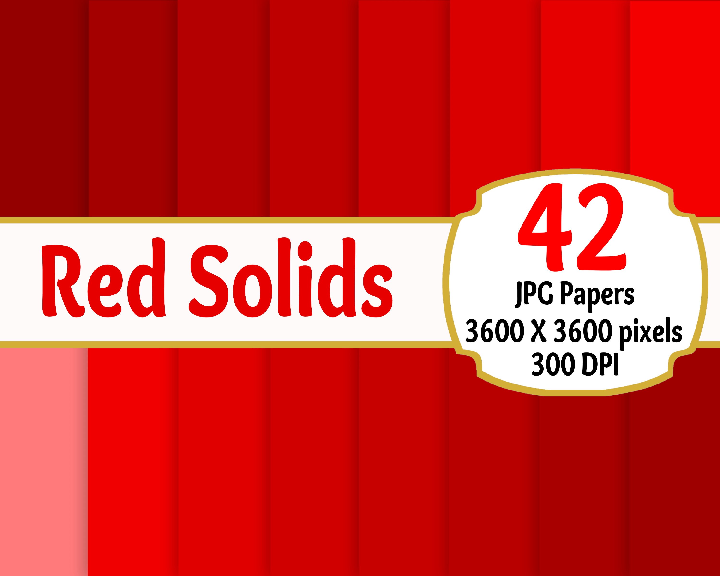Red Digital Paper Pack 42 Shades of Red Plain Solid Colors - Etsy