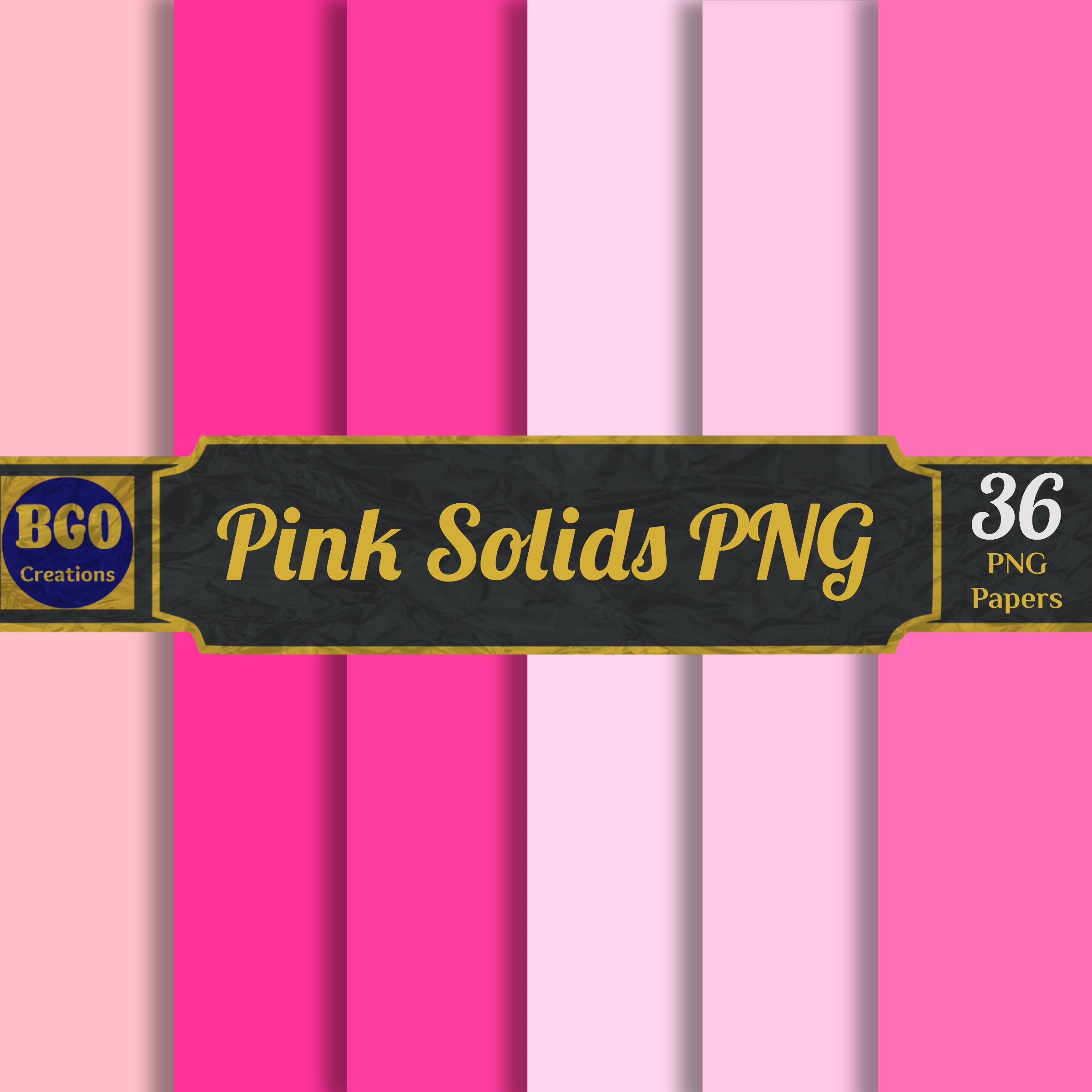 36 Pink Solids PNG Digital Paper Pack, PNG Sublimation Background Plain ...
