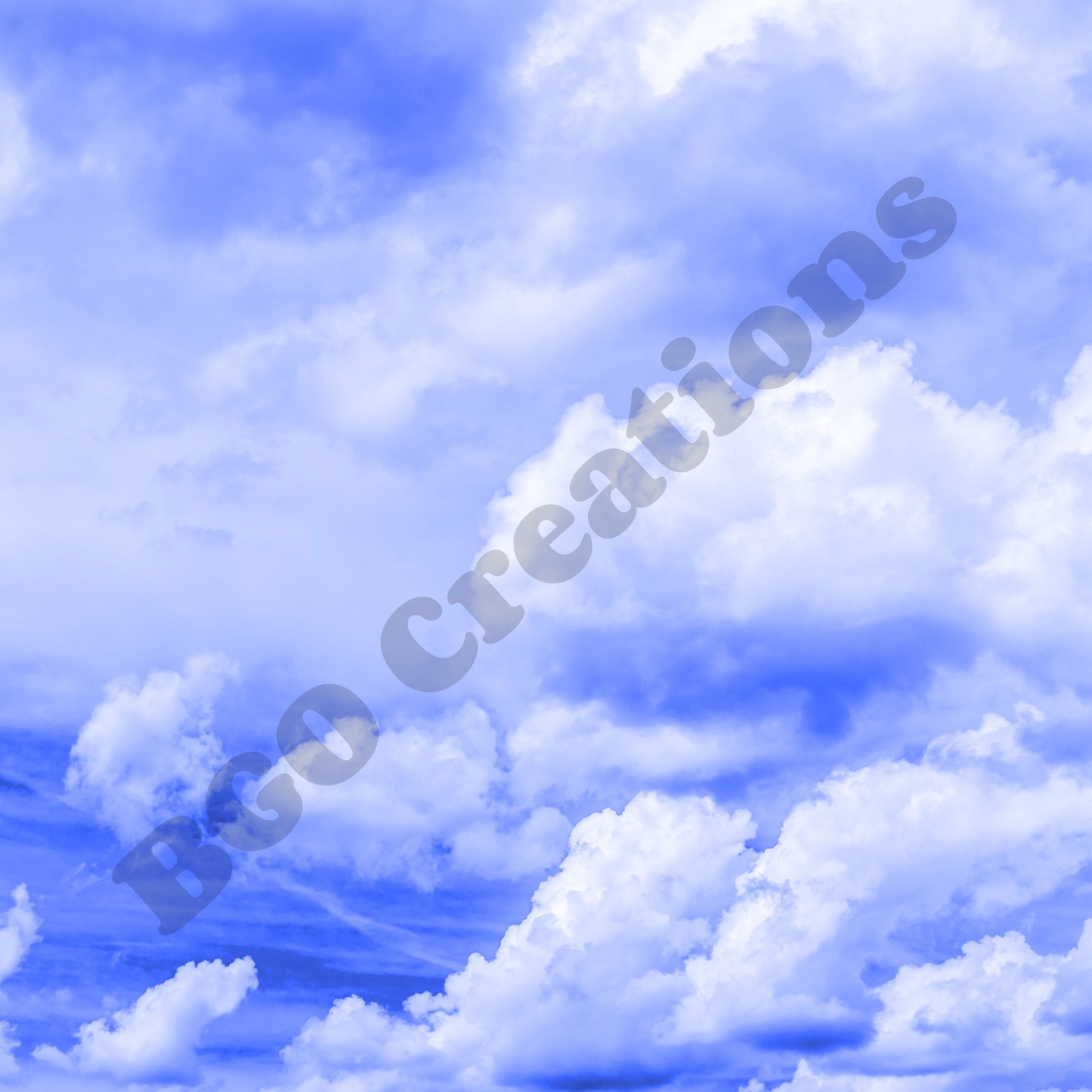 Blue Clouds Digital Paper Pack, 14 Scrapbooking Papers, Cloud Textures ...