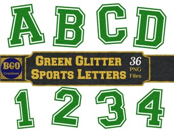 Sports Football Letters & Numbers Clipart 40 High Quality PNG - Etsy