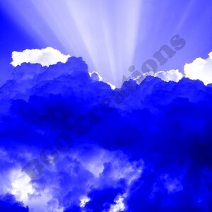 Navy Blue Clouds Digital Paper Pack, 14 Scrapbooking Papers, Cloud ...