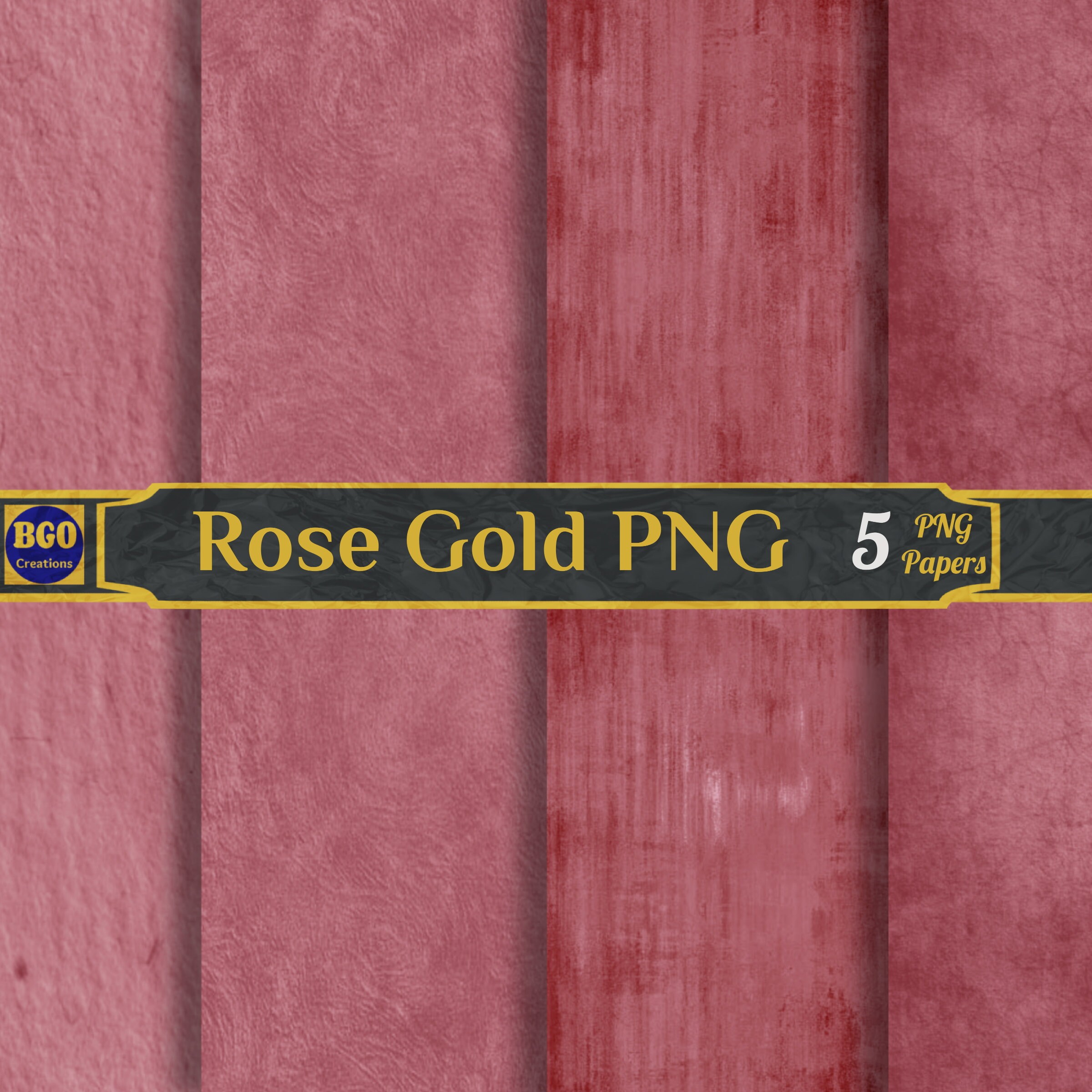 Seamless Distressed Rose Gold Textures PNG Digital Paper Pack - Etsy