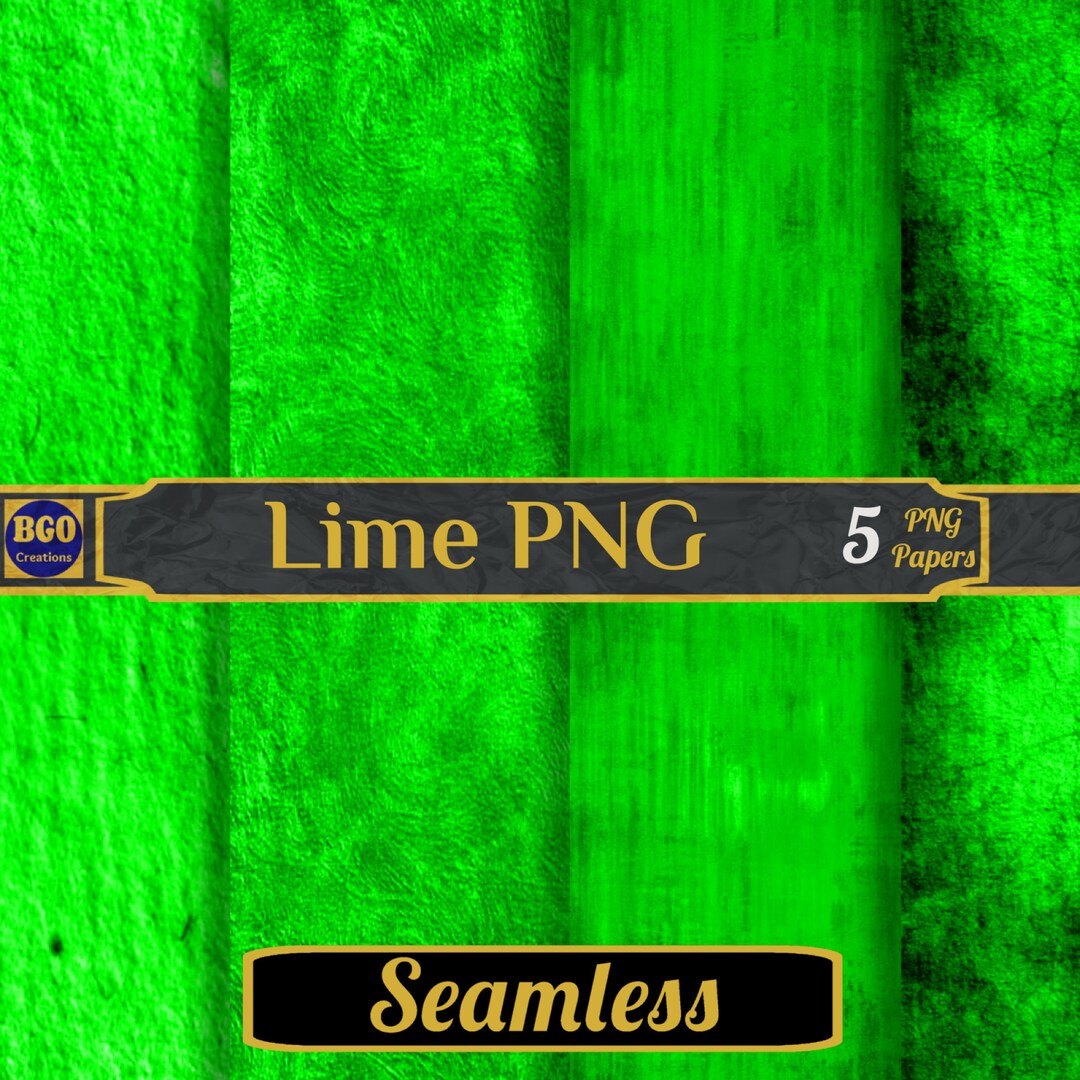 Seamless Distressed Lime Textures PNG Digital Paper Pack, 5 PNG ...