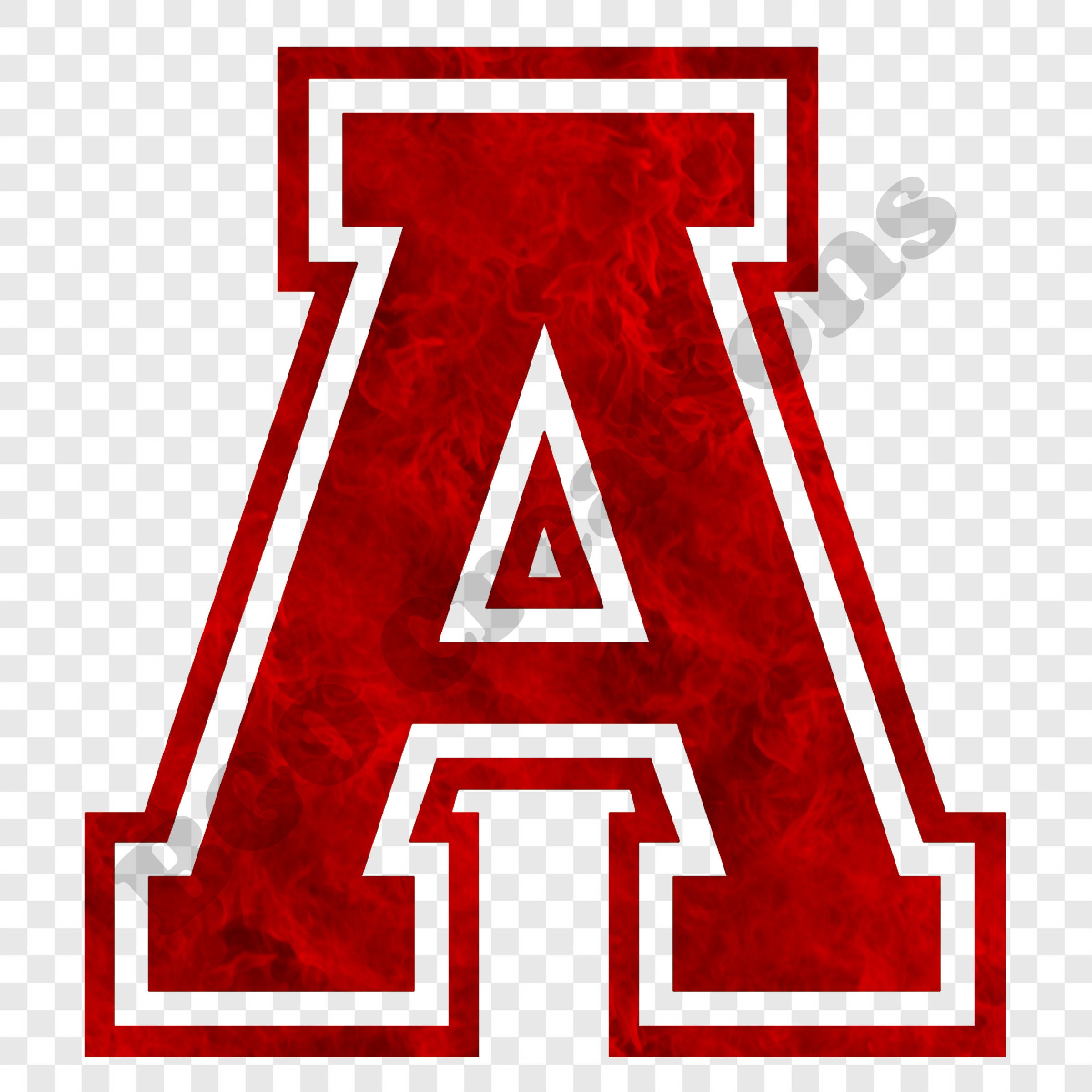 Red Flames Varsity Sports Alphabet 26 PNG Letters & 10 - Etsy