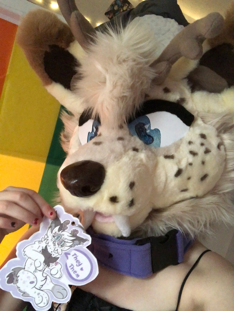 Furry Fursona Custom Pronouns Badge Ych - Etsy