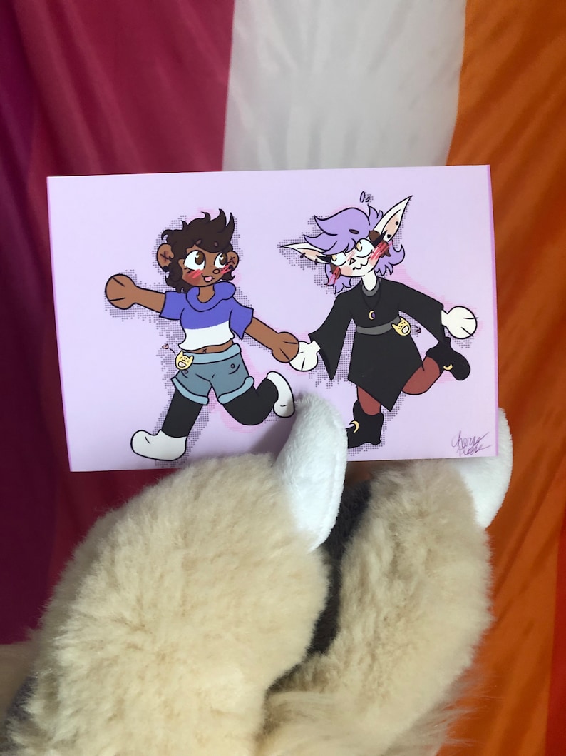 Cute Chibi Lumity Owl House Print Luz and Amity - Etsy