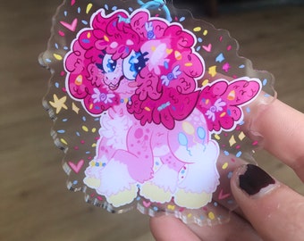 MLP Pinkie Pie Acrylic Charm Keychain - Etsy