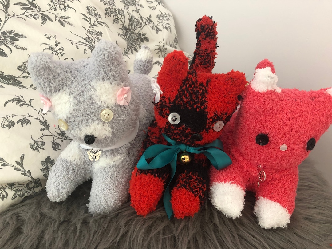 Adopt A Soft Custom Sock Cat Plushie With Art and Adoption Sheet! - Etsy