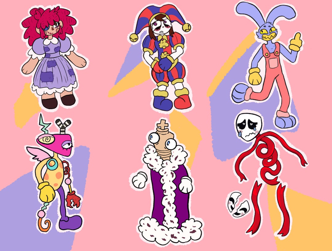 Amazing Digital Circus Inspired Stickers/charms - Etsy