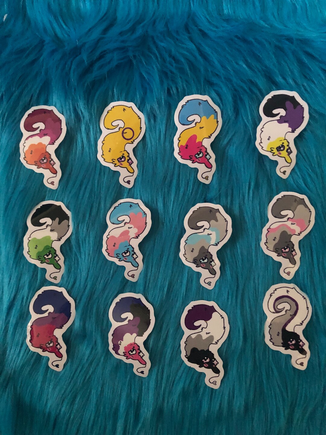 Chibi Worm on a String LGBTQIA+ Pride Flag Little Stickers - Etsy