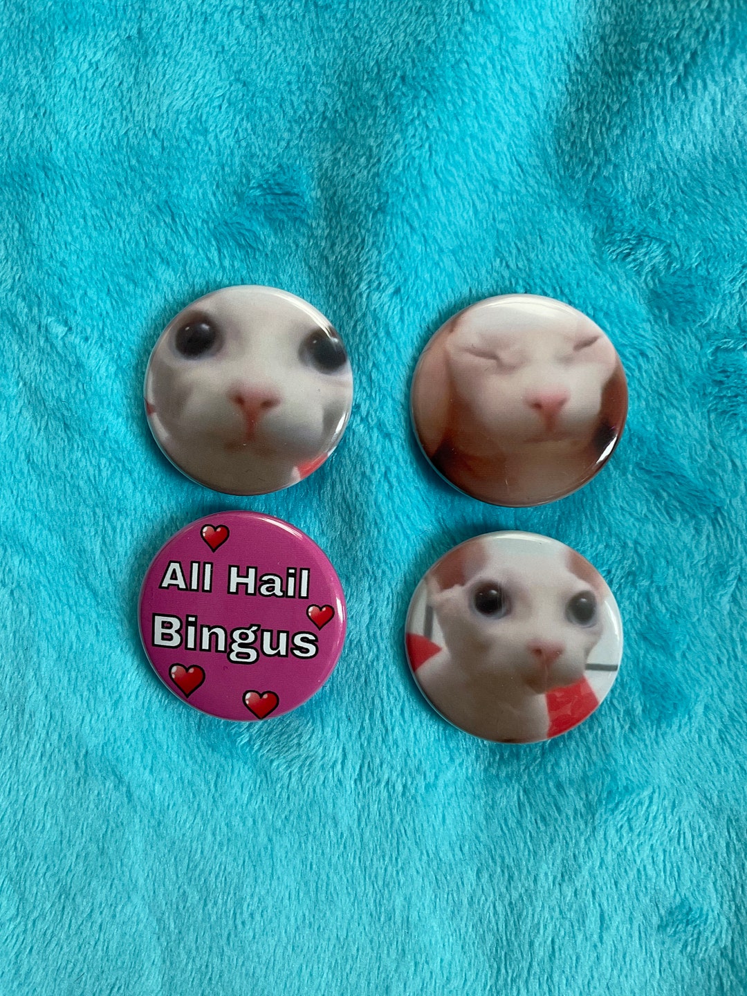 4 Piece Bingus Pin Badge Set - Etsy